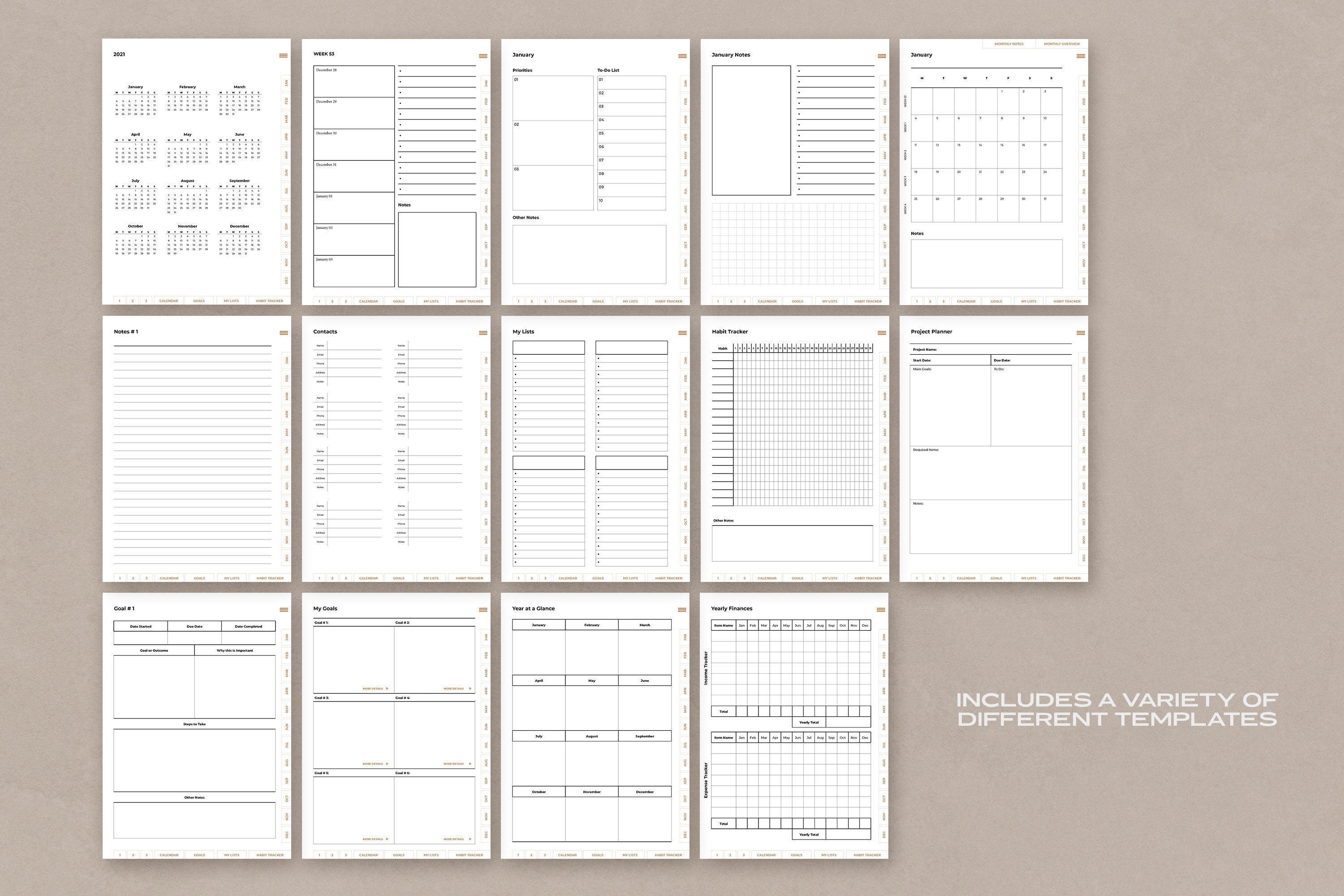 Goodnotes Planner / Digital PDF Planner Templates / Ipad | Etsy