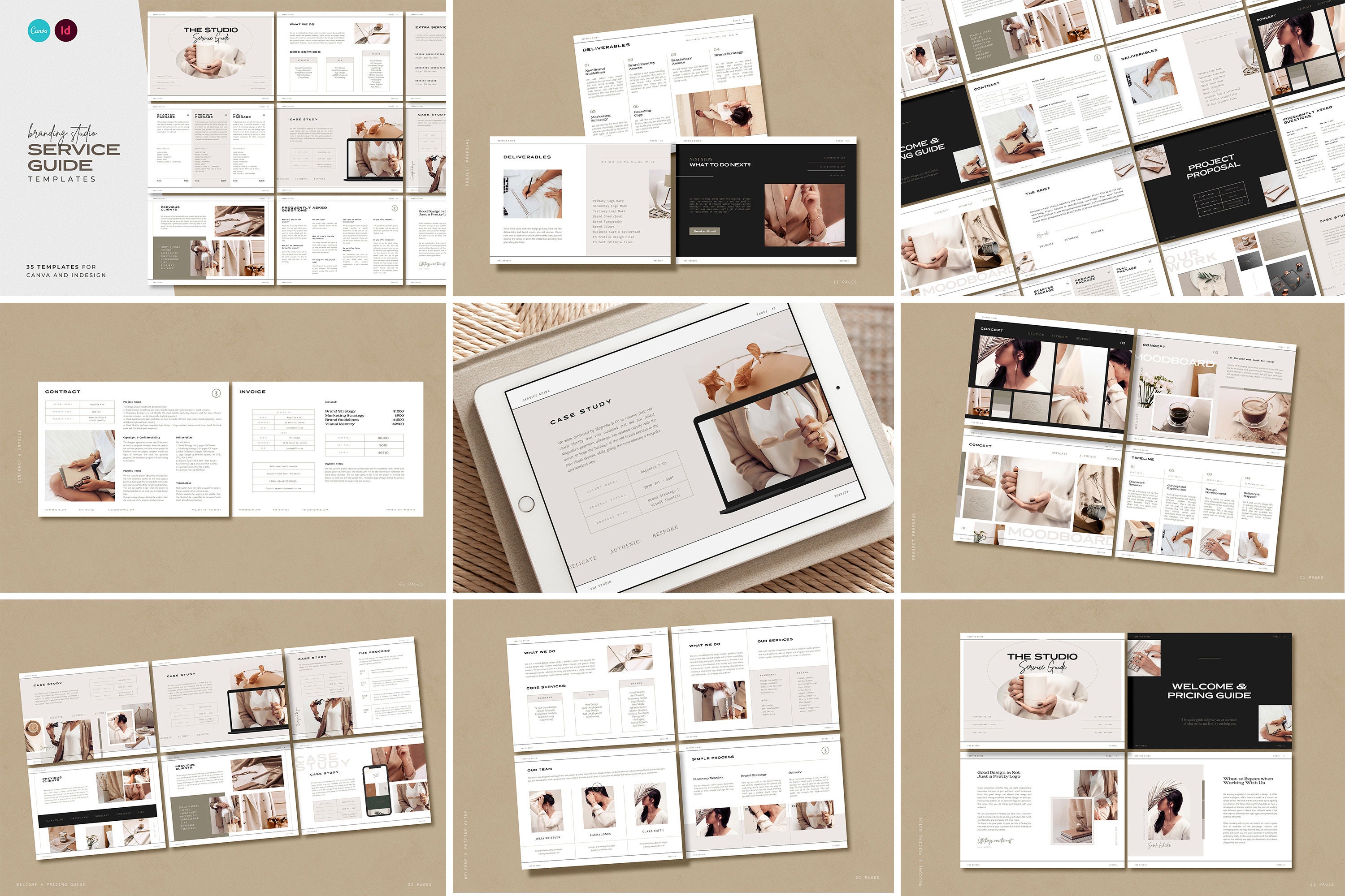 Ultimate Branding Expert Bundle for Canva and Indesign / 190 Ready Made ...