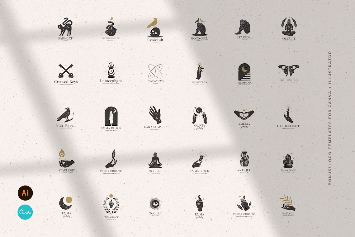 165 Mystical Illustration Bundle / Esoteric Illustrations / - Etsy