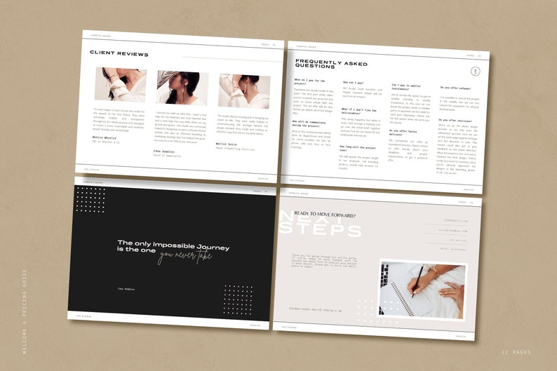 Studio Client Welcome & Pricing Kit for Canva and Indesign / Branding ...