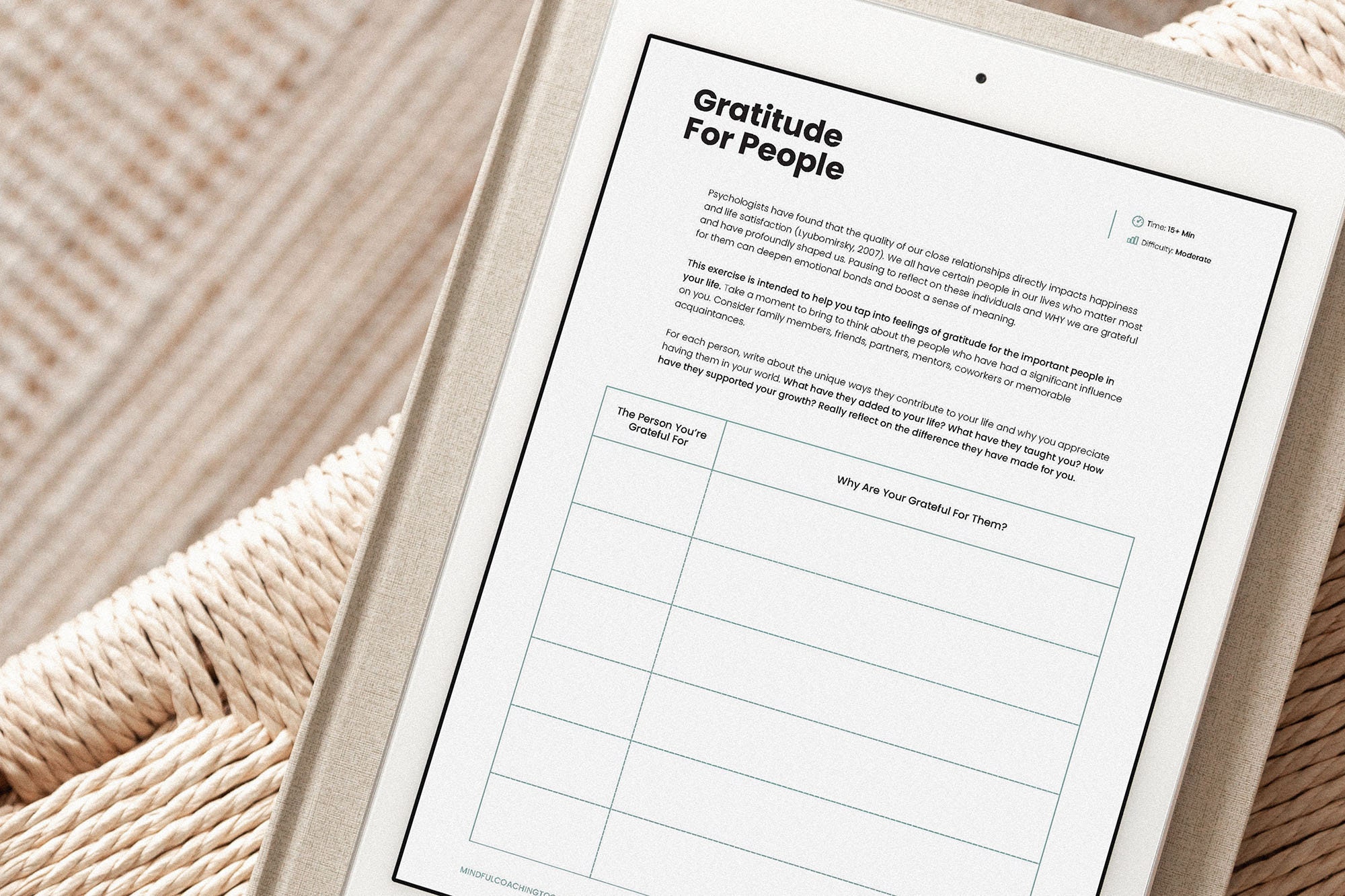 Gratitude Journal & Worksheets , Editable Coaching Tools, Fillable ...