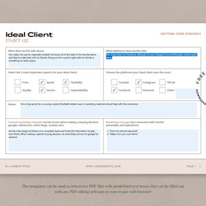 Interactive Marketing Workbook / Brandable Marketing Strategy Workbook ...