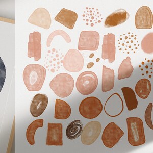 Modern Watercolor Shapes Bundle / Minimal Watercolor Splashes Bundle - Etsy