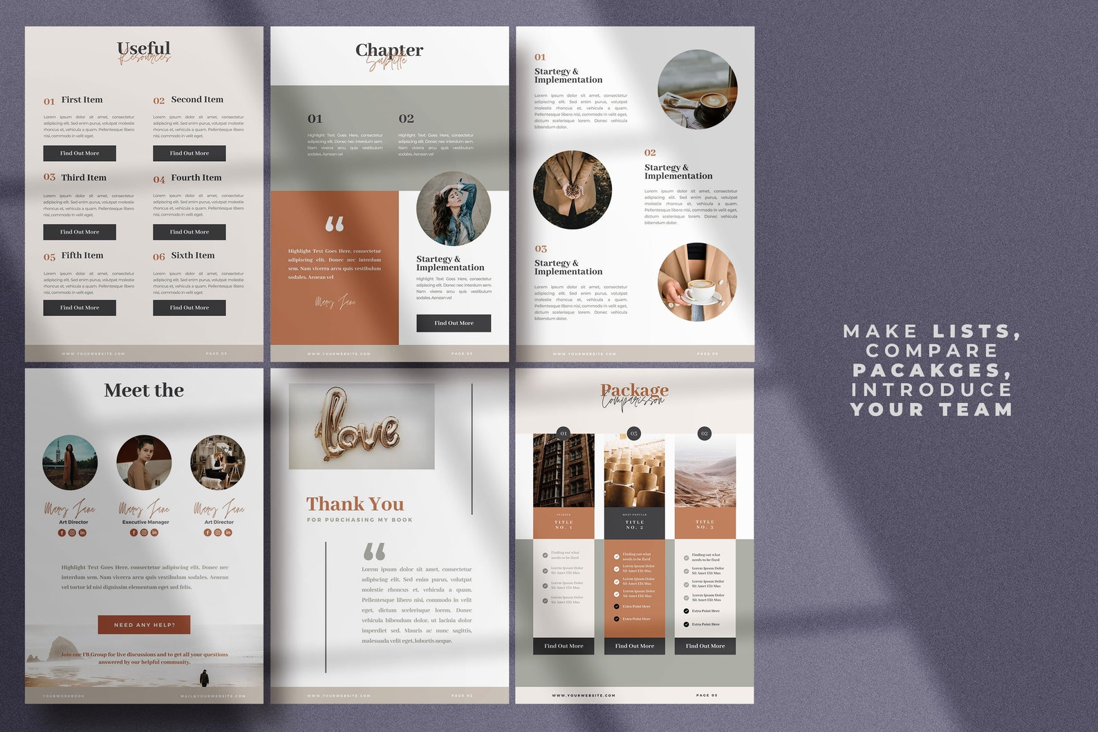 36 CANVA Ebook Layout Templates Canva Templates Ebook | Etsy