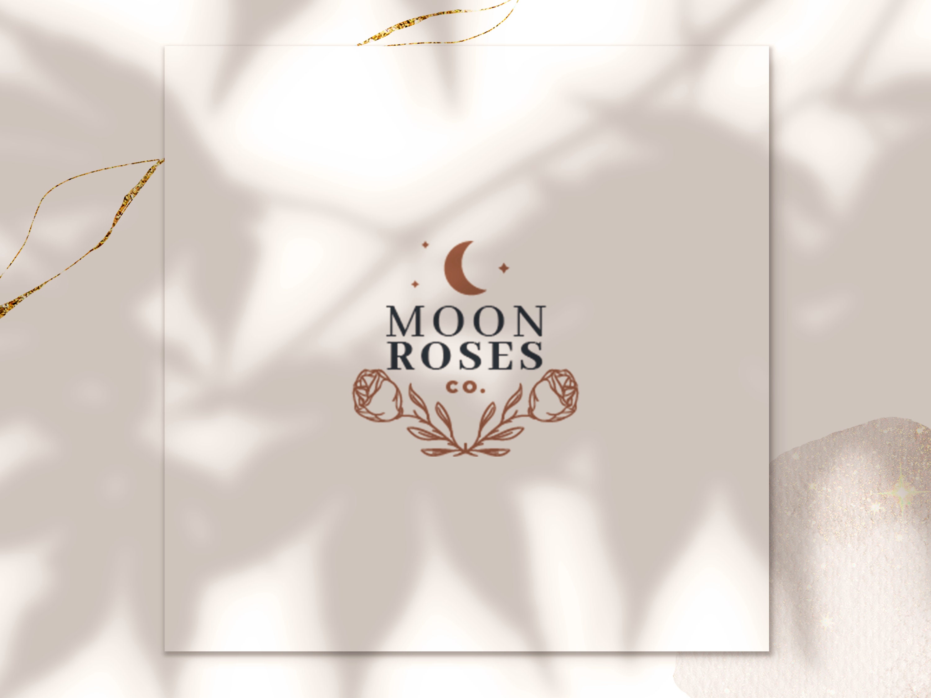 Luxury Moon Logo Template, Instant Download Logo Design, DIY Logo ...