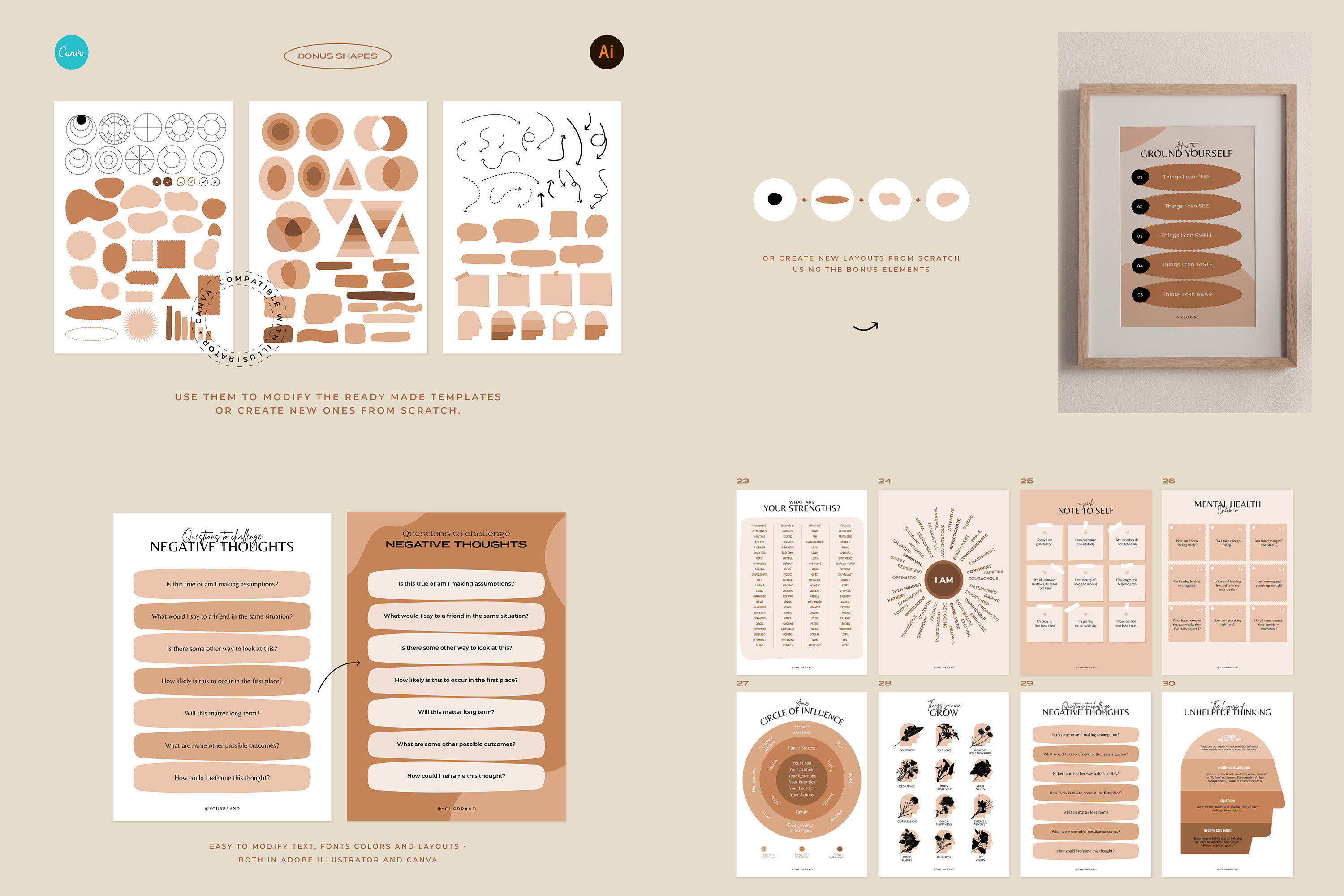 Coaching Poster Maker for Canva / Life Coach Print Maker for - Etsy