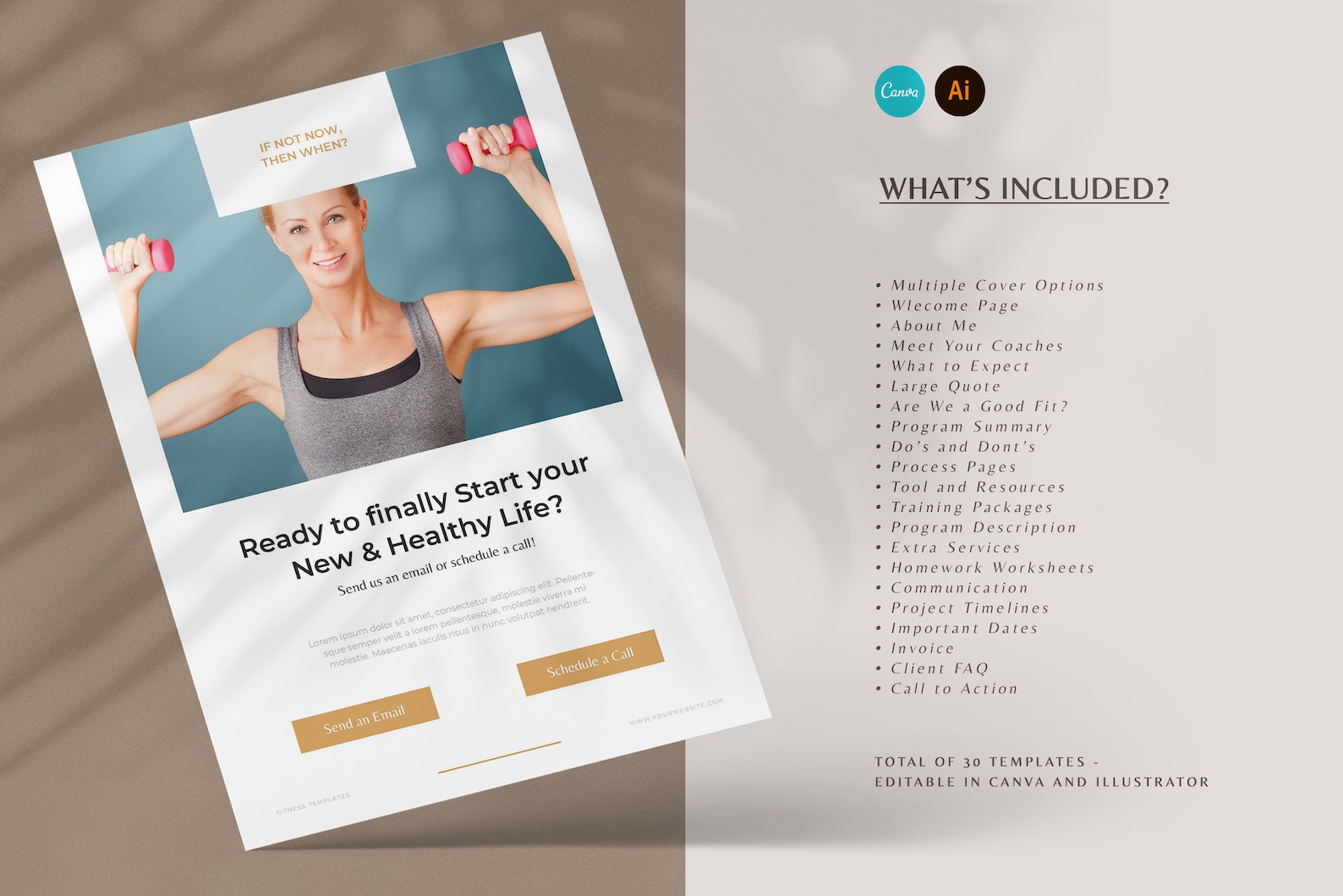 Fitness Client Welcome Kit CANVA / Fitness Coach Templates / - Etsy