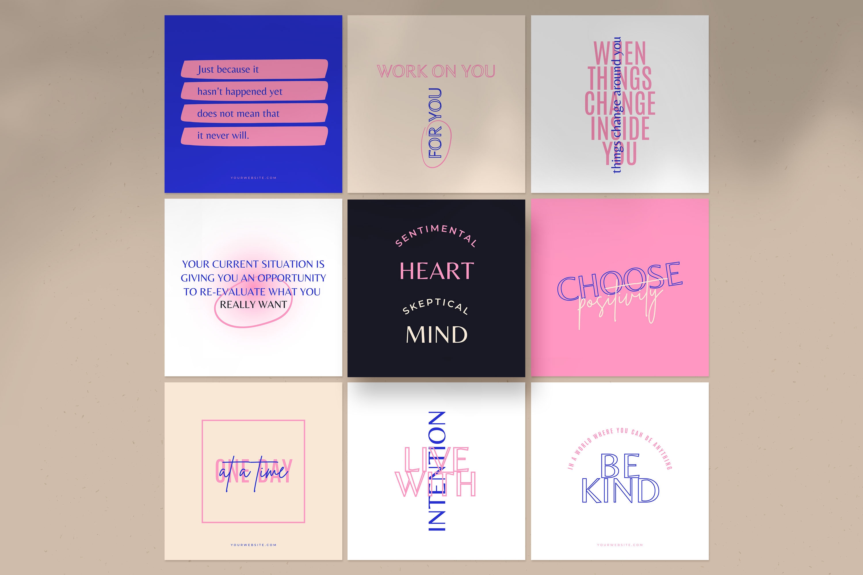 Instagram Quote Bundle CANVA / CANVA Social Media Templates / | Etsy