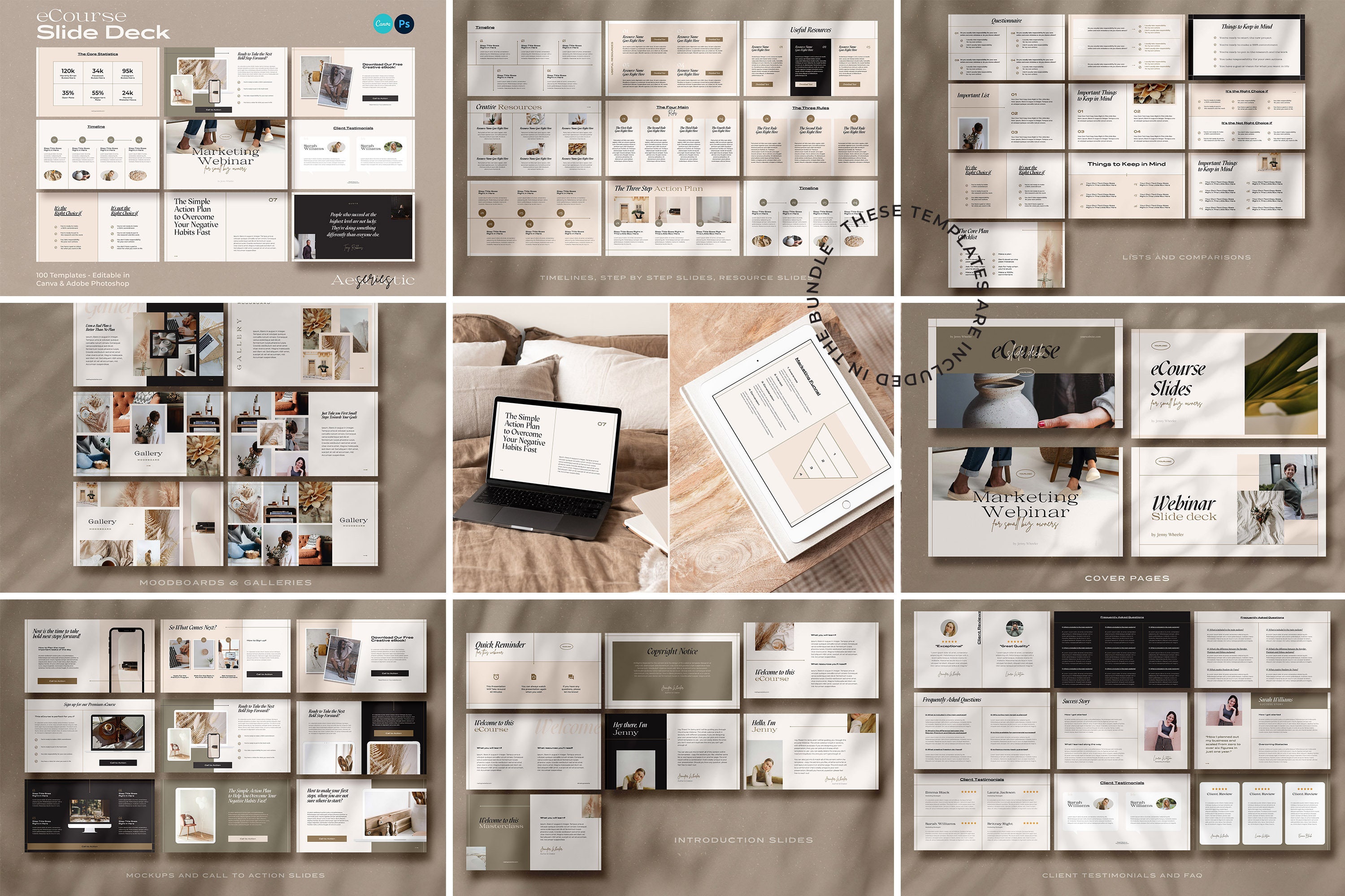 Creative Entrepreneur Bundle CANVA / Workbook Templates / - Etsy