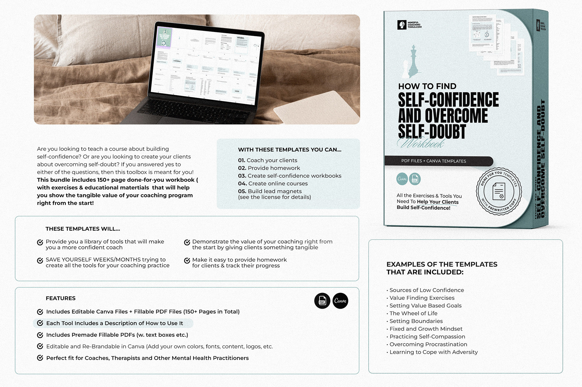 Self-confidence Workbook / Done for You Coaching Workbook / Overcoming ...