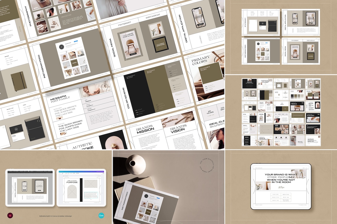 Editable Studio Brand Guidelines for Canva and Instagram - Etsy