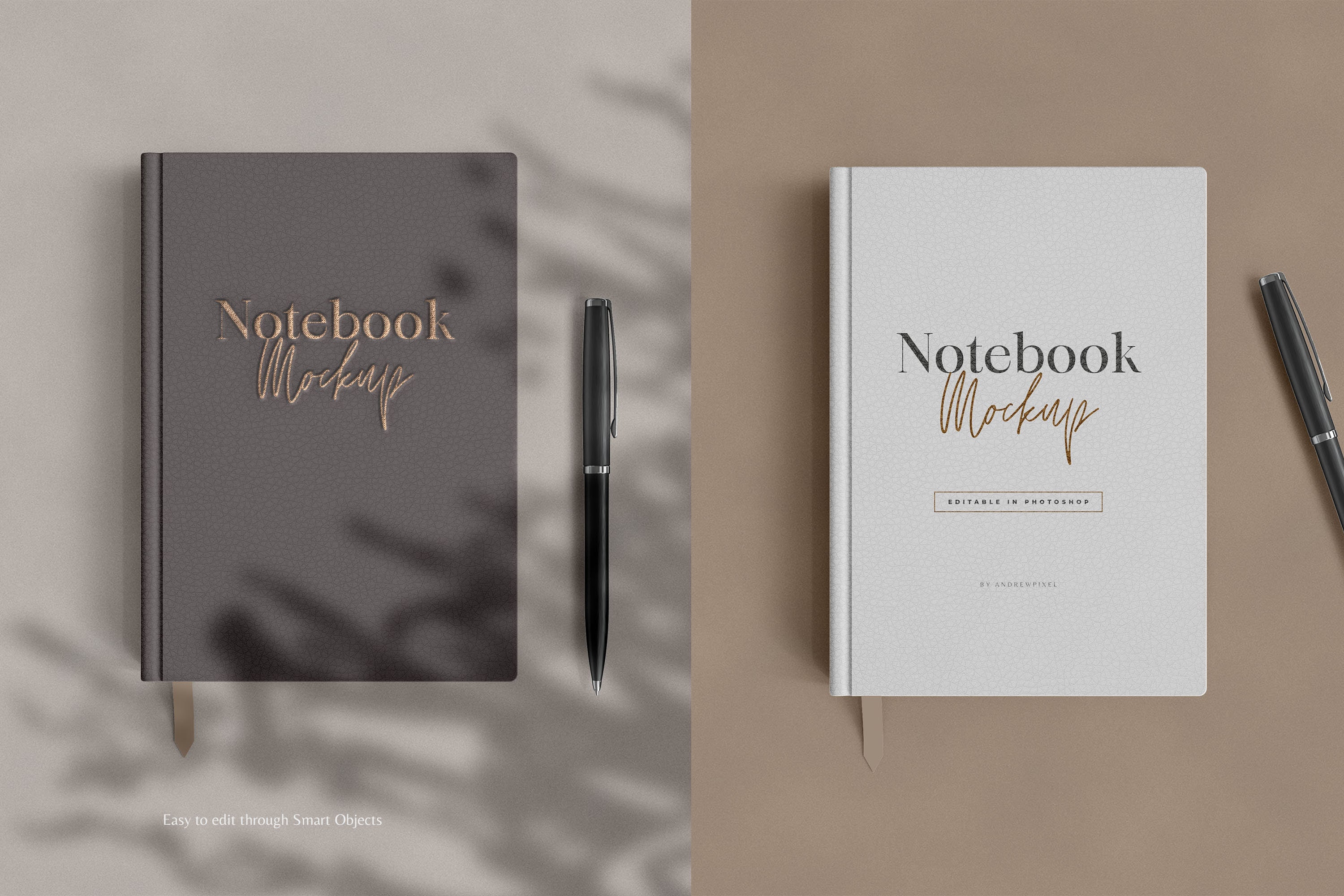Minimal Notebook Mockups / Modern Journal Mockups / Diary Mockup / Book ...