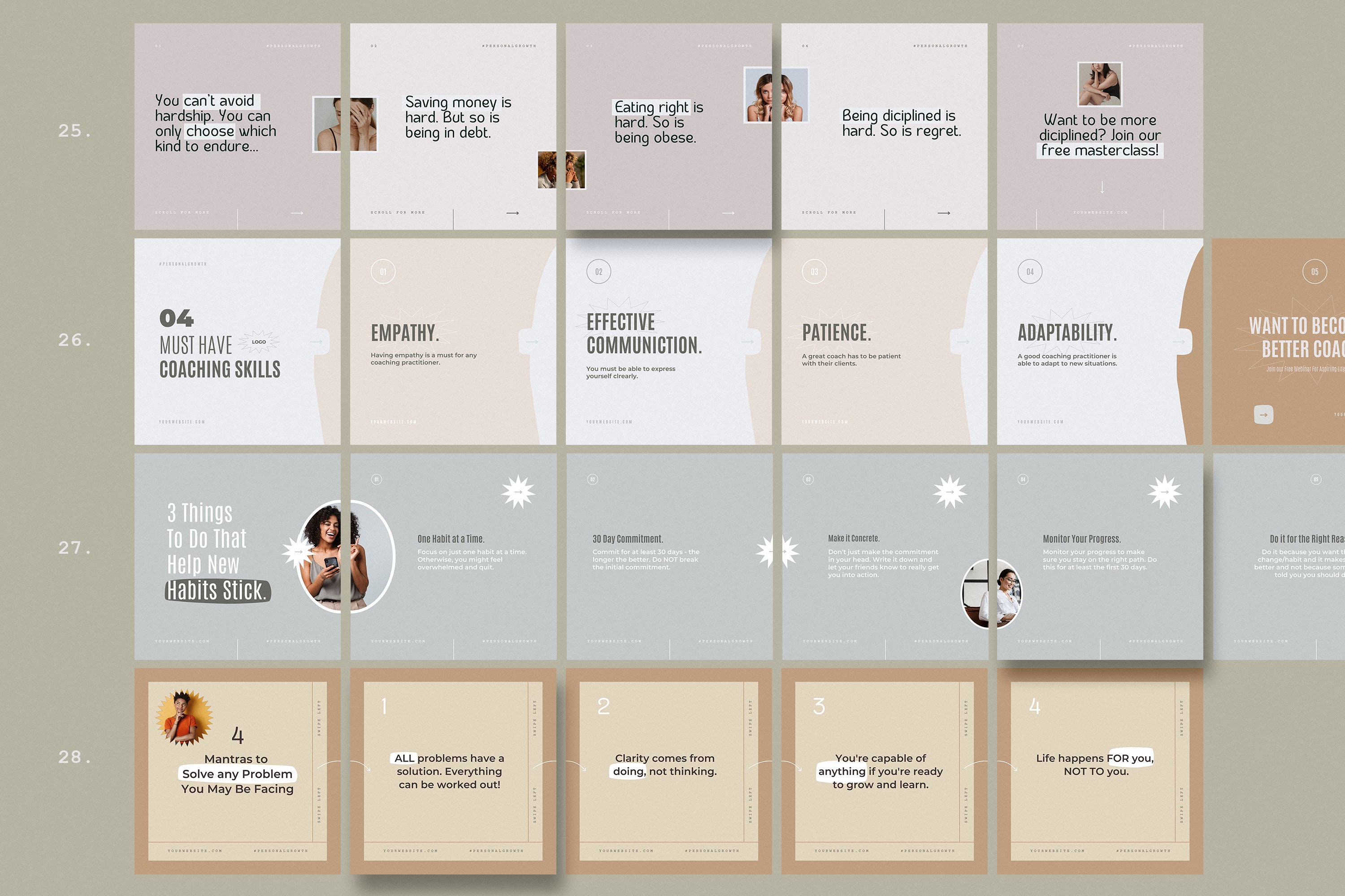 200 Step-by-step Coaching Carousel for CANVA - Etsy