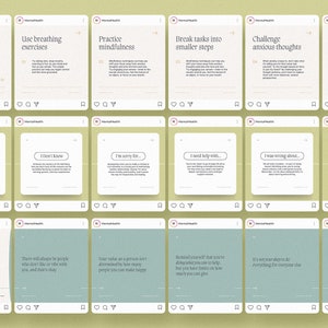Mental Health & Mindset Carousels for CANVA - With REAL Content and ...