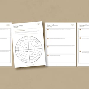 True Self Discovery Worksheets CANVA / Therapy Worksheet Templates ...