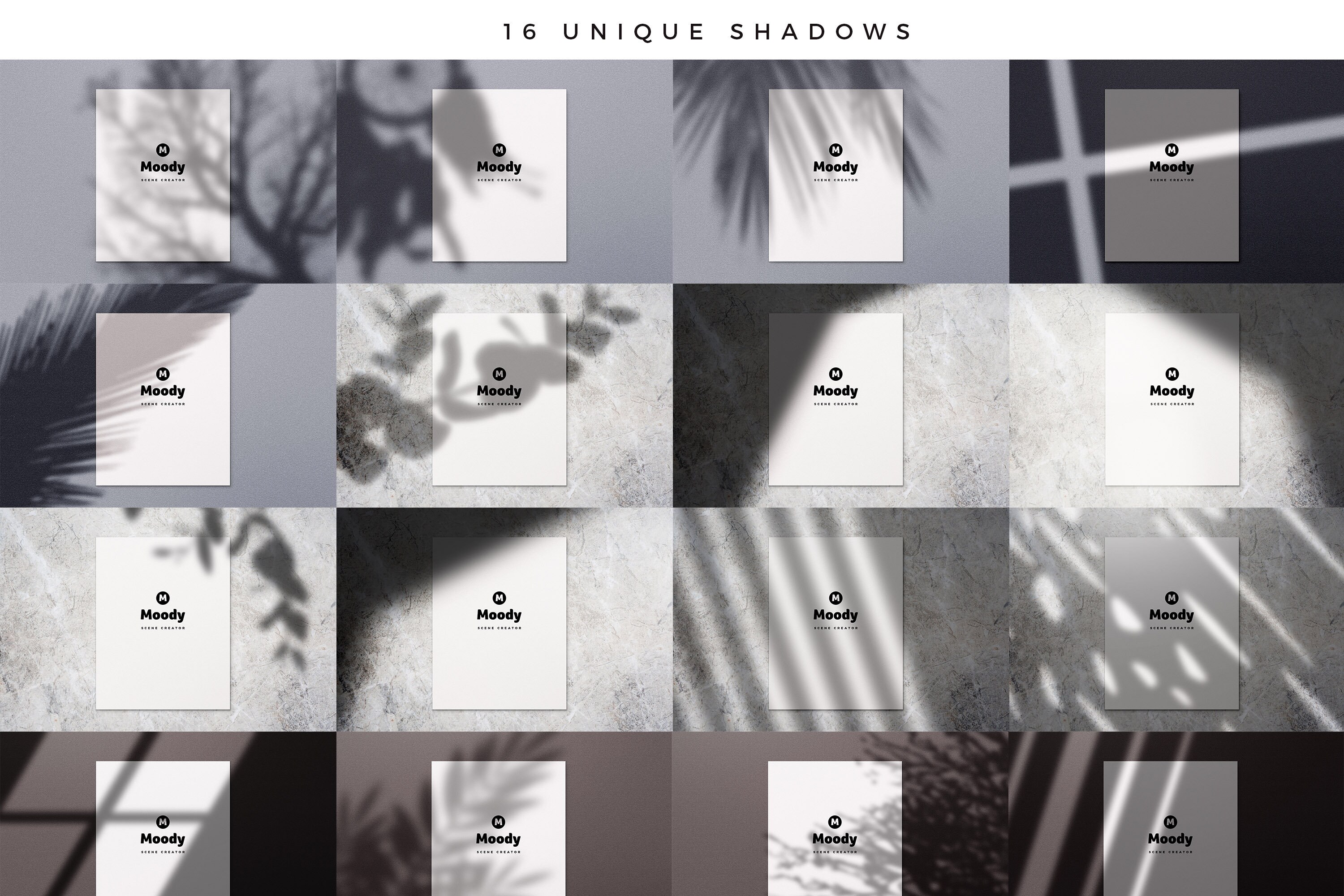 Moody Stationery Mockups - Shadow Overlay Mockups, Business Card and ...