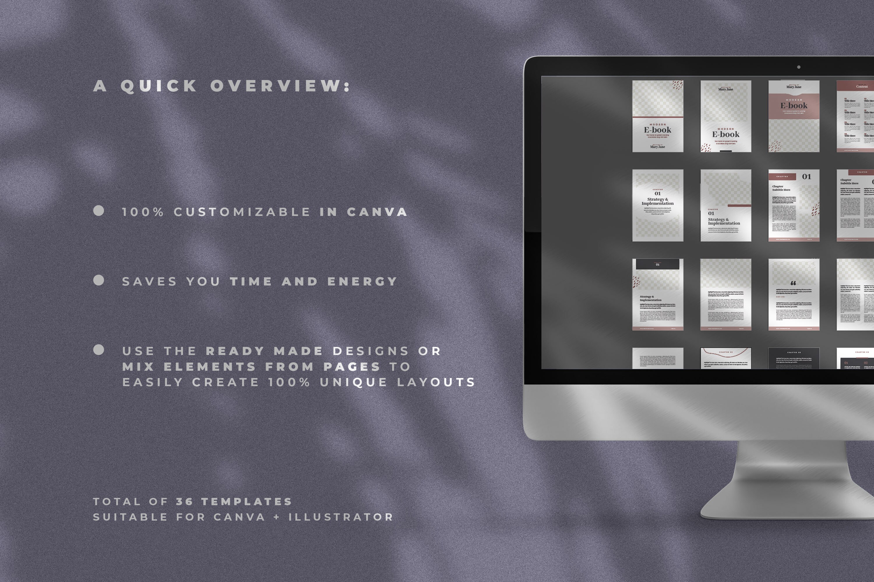 36 CANVA Ebook Layout Templates Canva Templates Ebook | Etsy