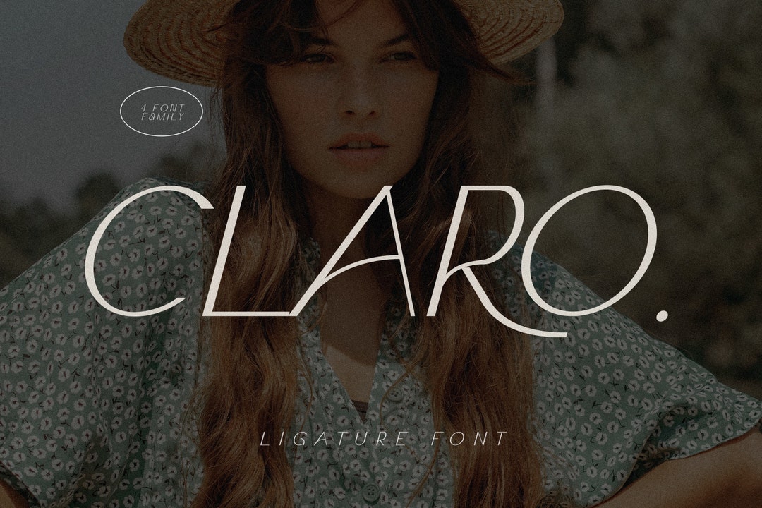 Claro Elegant Font Family / Modern Ligature Font - Etsy