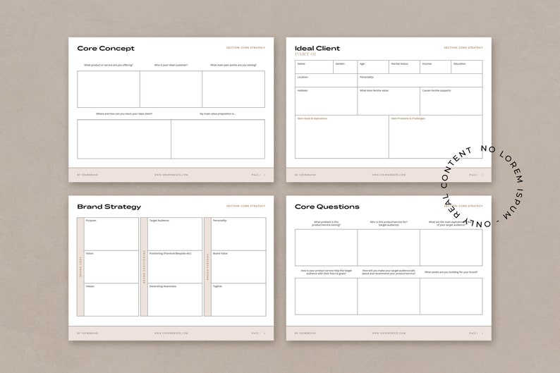 Interactive Marketing Workbook / Brandable Marketing Strategy - Etsy