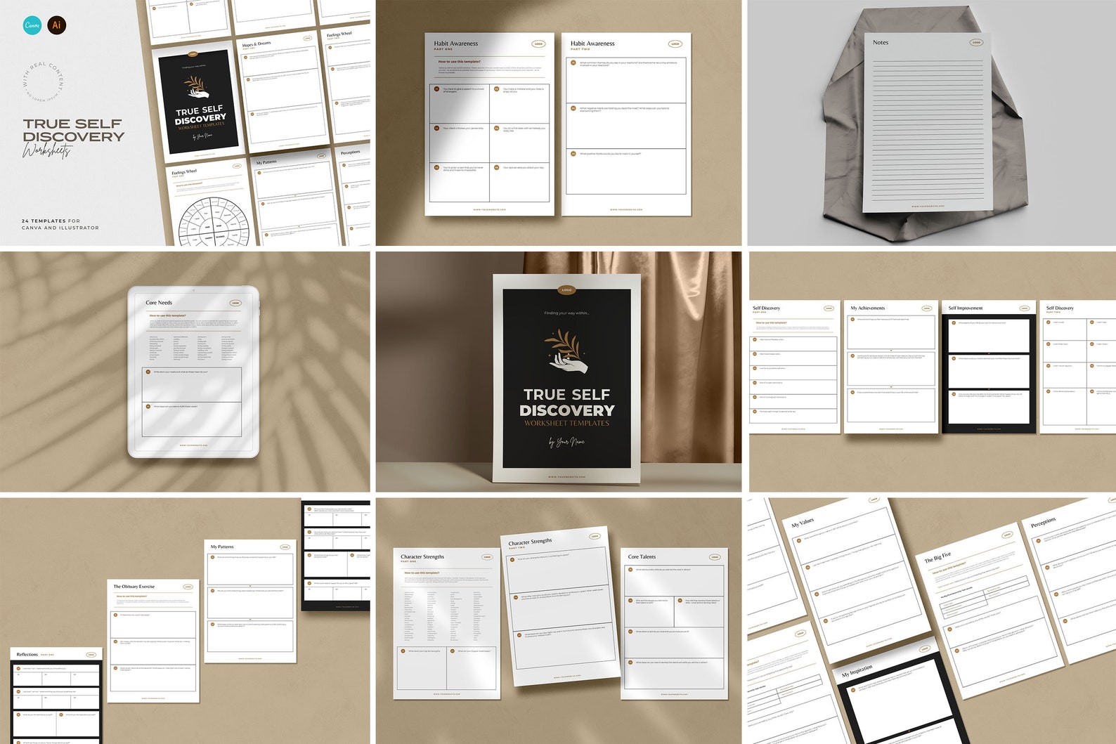 4 in 1 Self Care Coaching BUNDLE / Therapy Worksheet - Etsy