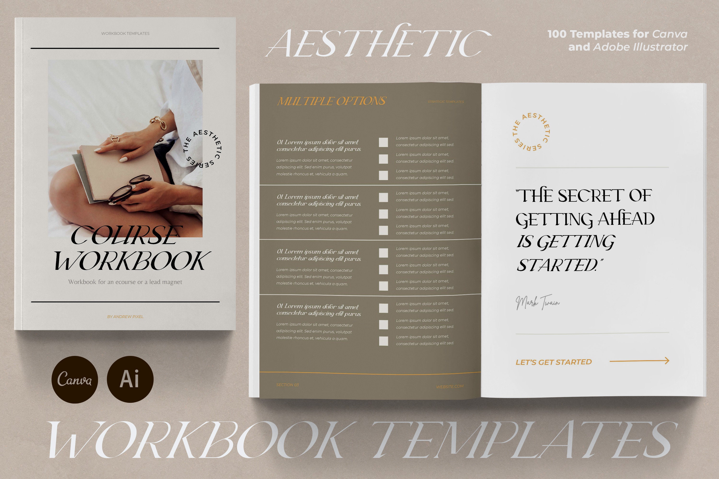 Aesthetic Workbook Templates CANVA / Canva Workbook Templates - Etsy