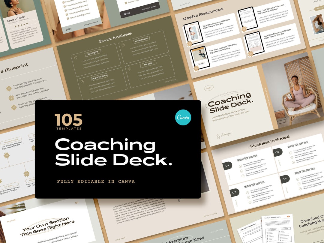Coaching Slide Deck for CANVA / Coaching Presentation for Canva - Etsy