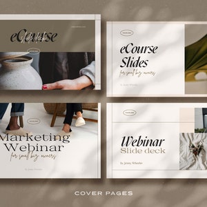 Aesthetic Ecourse Slide Deck CANVA / E-course Slides / Canva Template ...