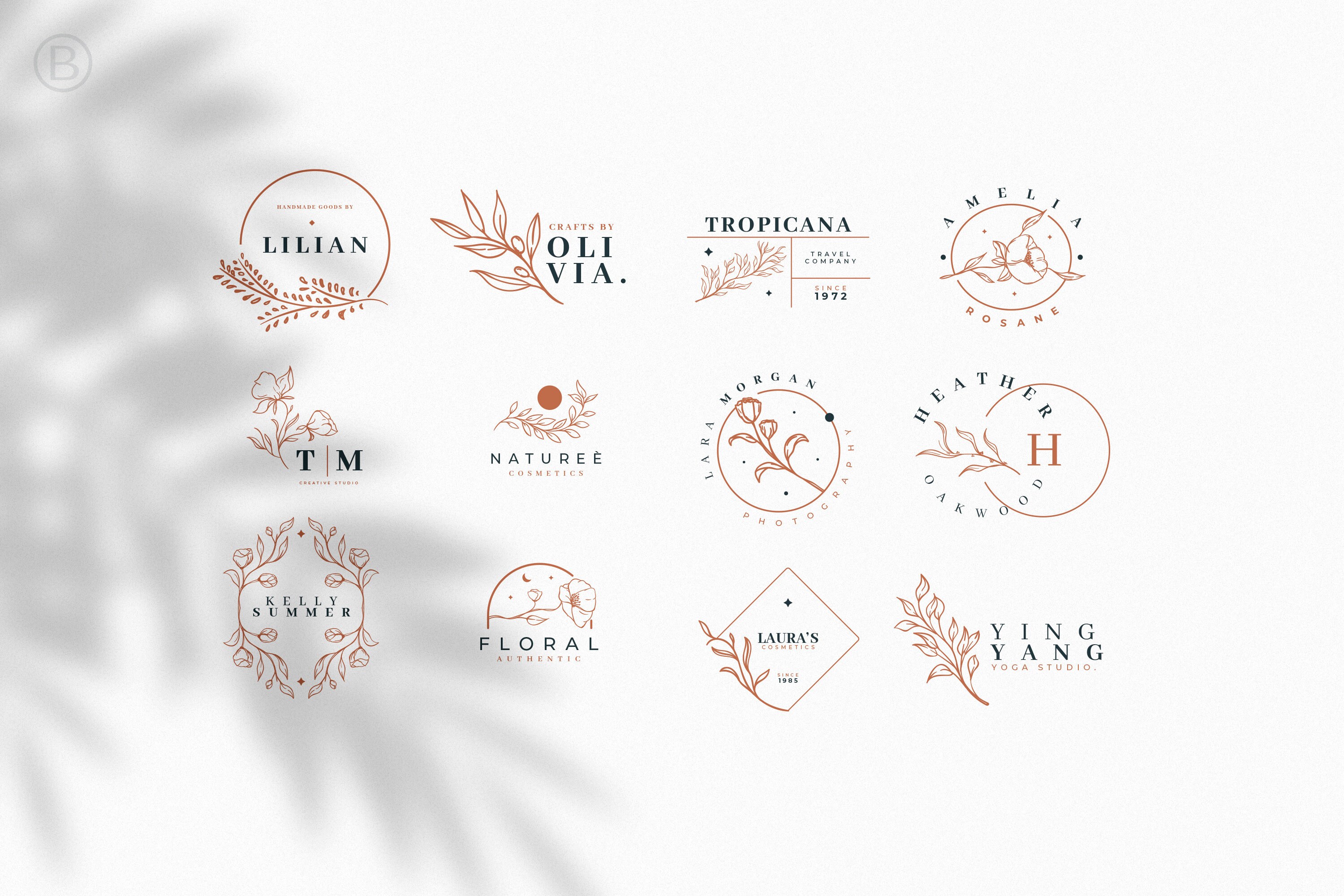 30 Hand Drawn Botanical Logos Premade Logos Logo Template - Etsy