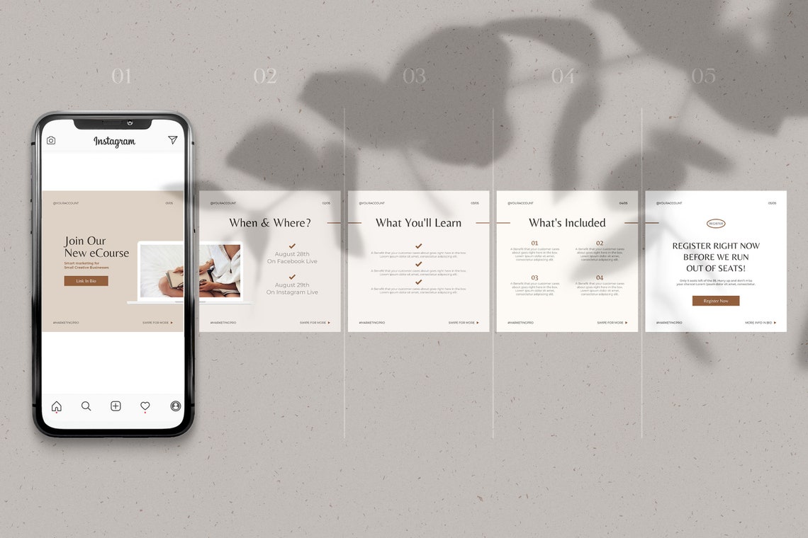 100 CANVA Instagram Carousel Templates / Elegant Instagram - Etsy