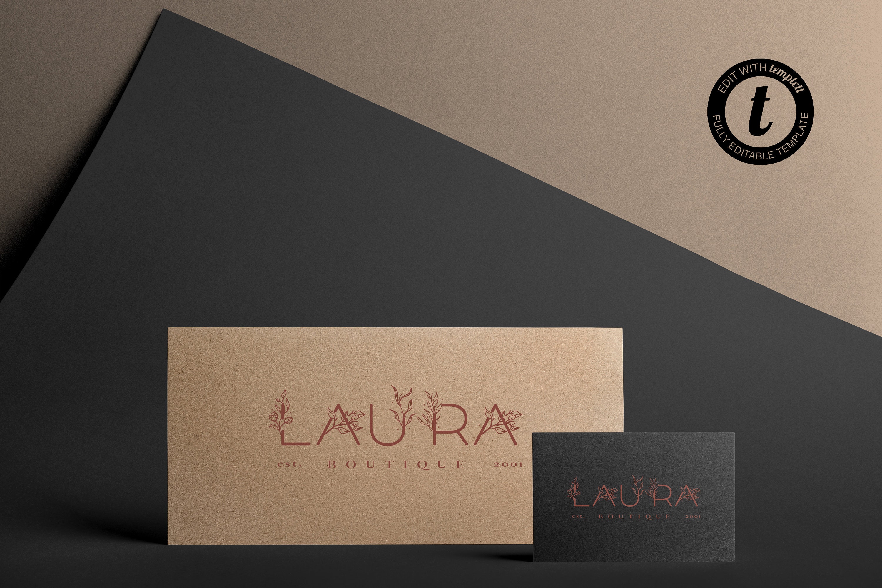 Editable Botanical Logo Creative Logo Template Instant Logo - Etsy