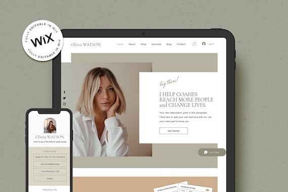 Coaching Website Template for WIX / Coaching Website / Life - Etsy