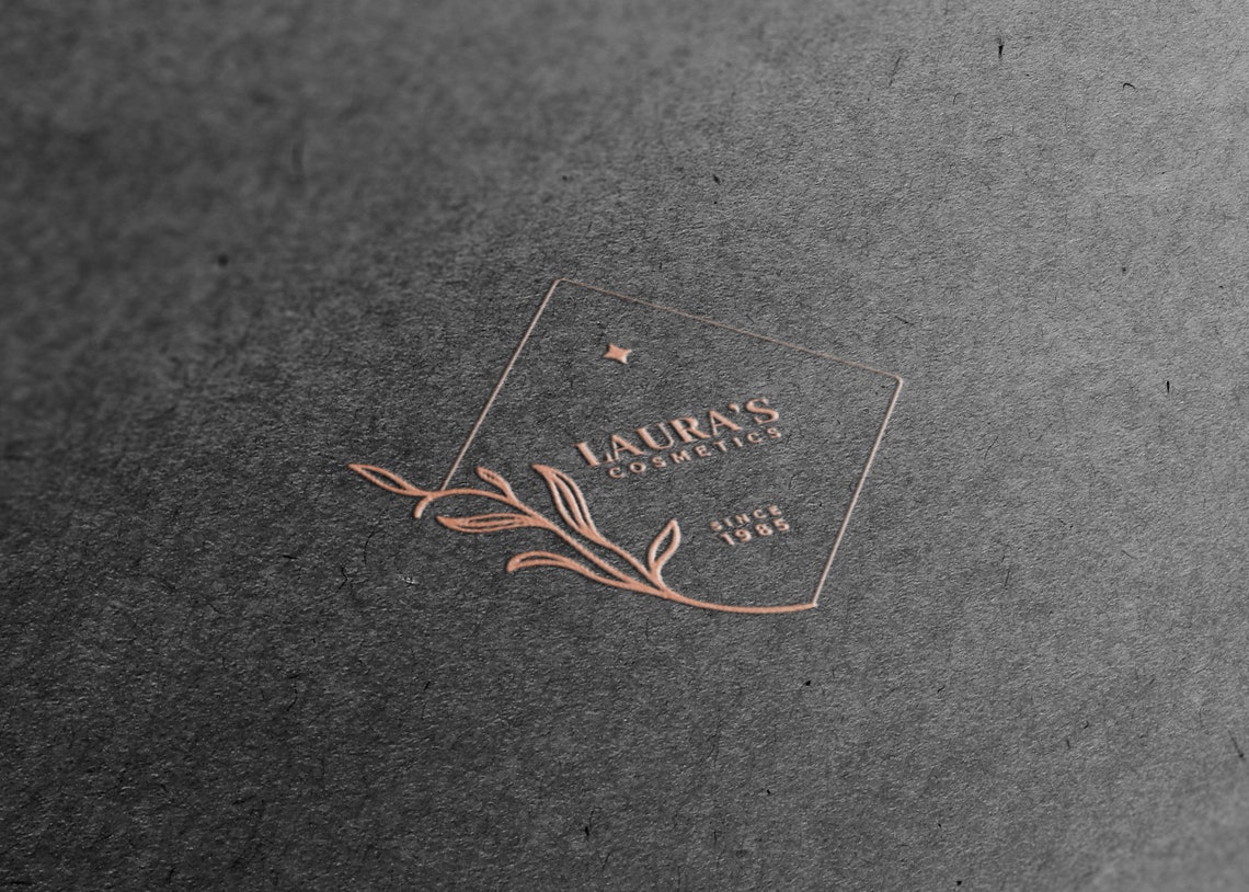 Rectangle Flower Logo Instant Download Logo DIY Logo - Etsy