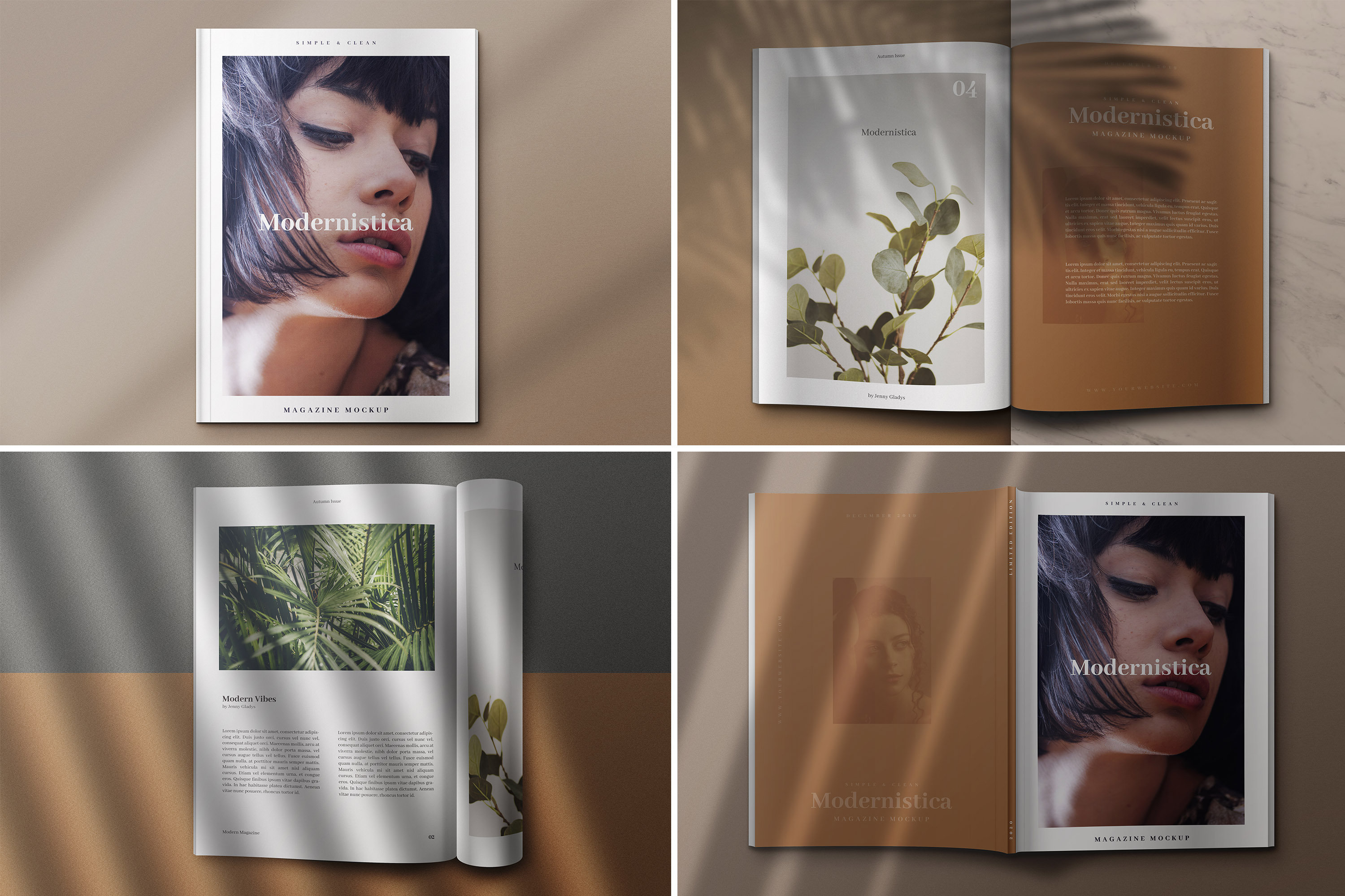 Modern Magazine Mockups Modern & Minimal A4 Size Magazine - Etsy