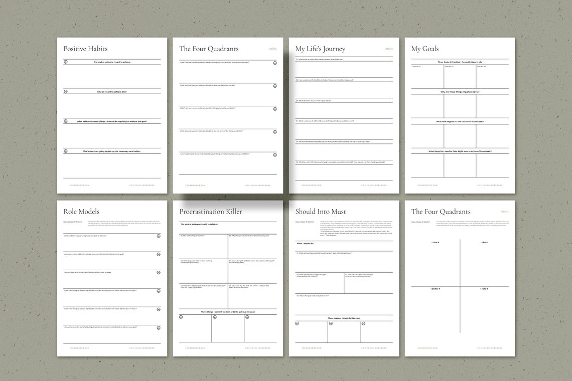 BRANDABLE Coaching Template Toolkit / Therapy Tools and Worksheets ...