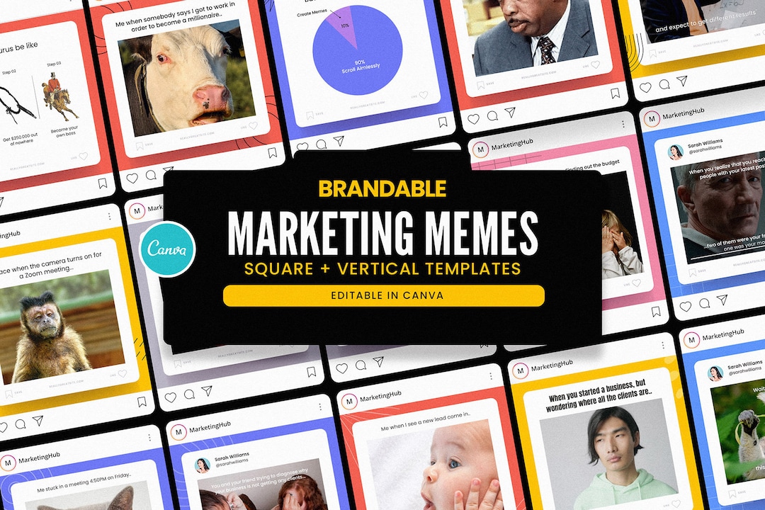Marketing Memes With Captions / Pre-made Meme Templates for Instagram ...