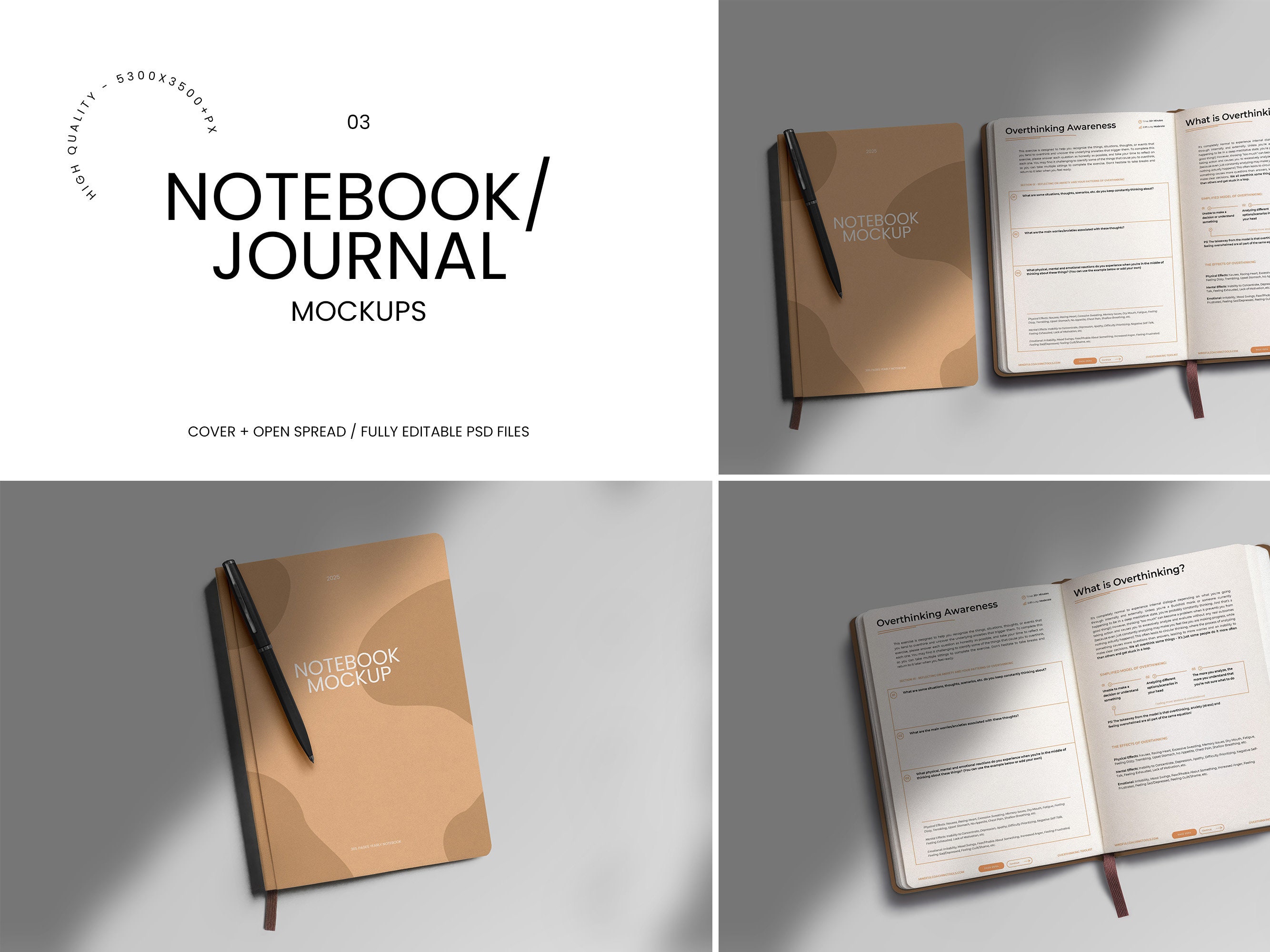 A5 Minimal Notebook Mockups / Modern Journal Mockups / Diary - Etsy