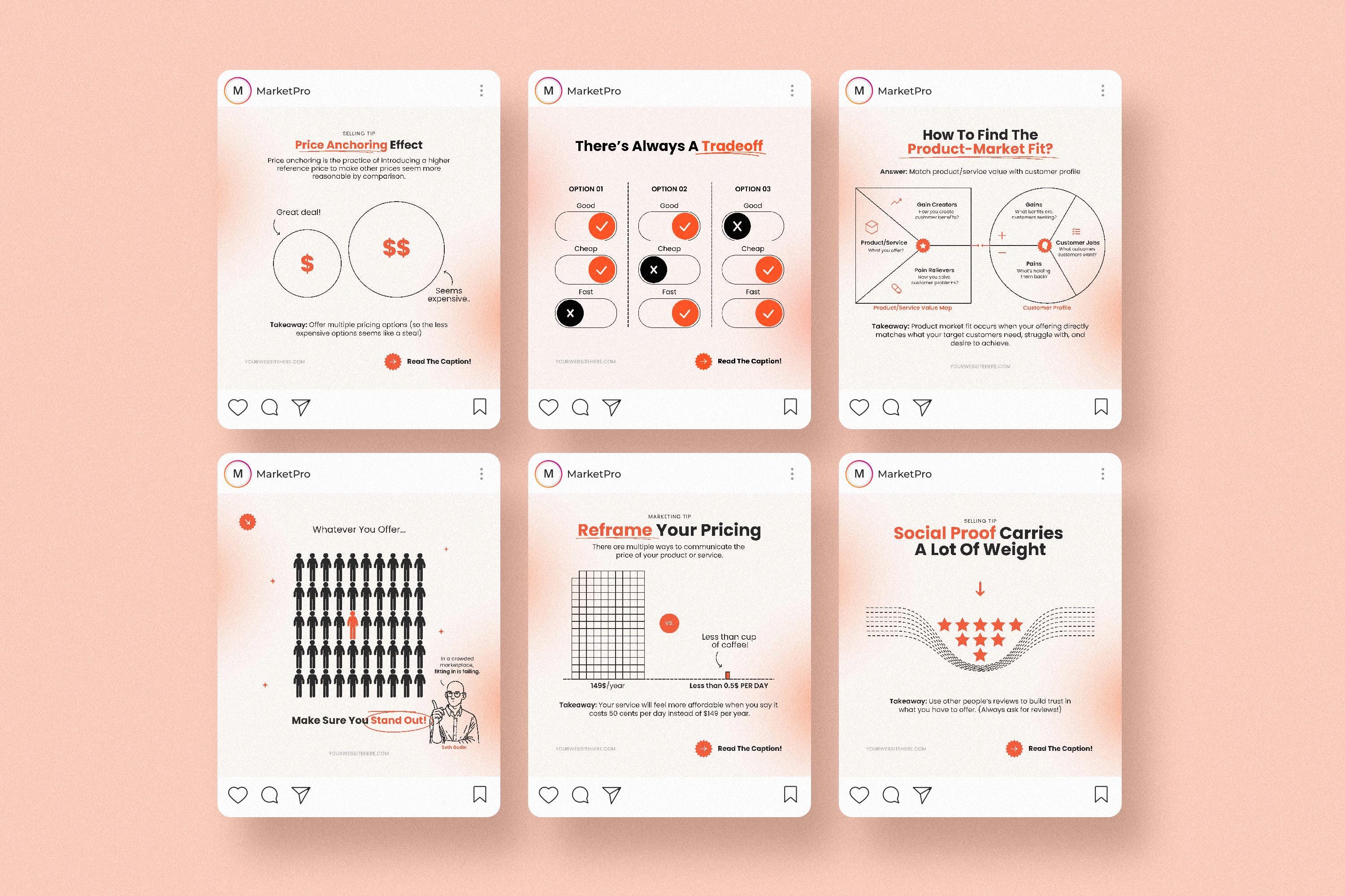 Marketing & Sales Visual Instagram Posts for CANVA - Etsy