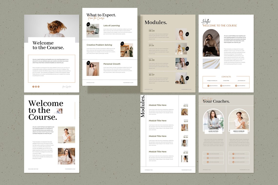 100 Elegant Coaching Workbook Creator Templates / Canva Workbook ...