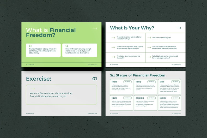 Financial Freedom Slide Deck for CANVA / Money Investing and - Etsy