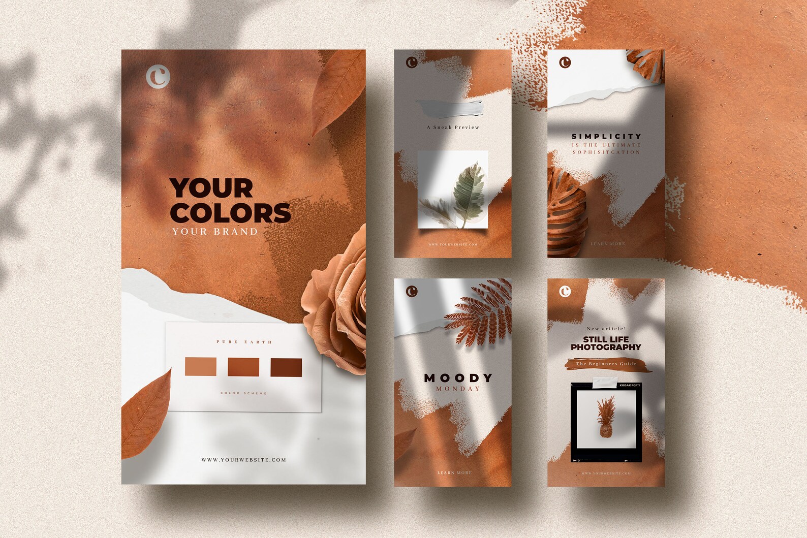 Copper Social Media Templates Bundle Elegant Social Media - Etsy