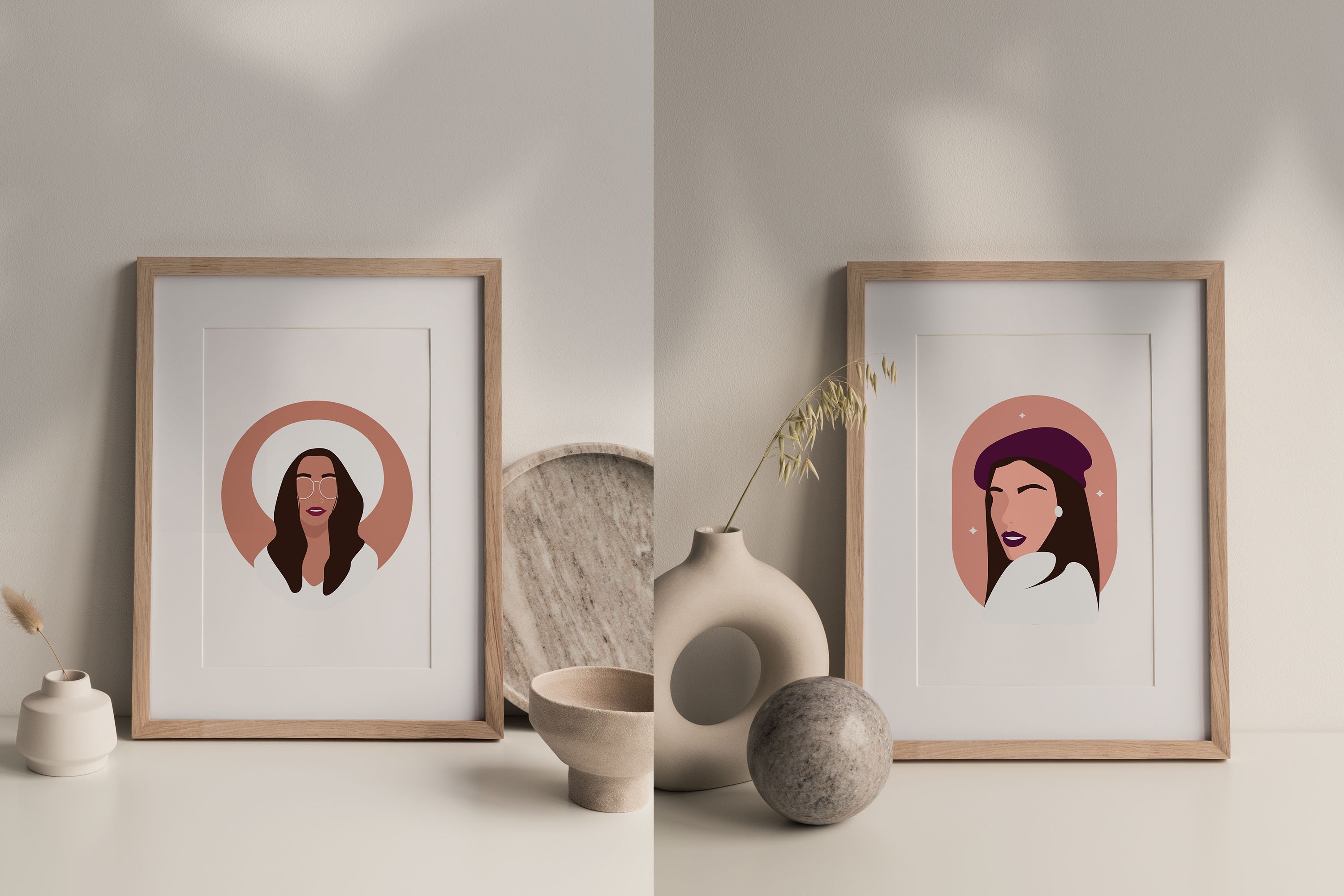 Abstract Feminine SVG & PNG Illustrations Kit - Etsy