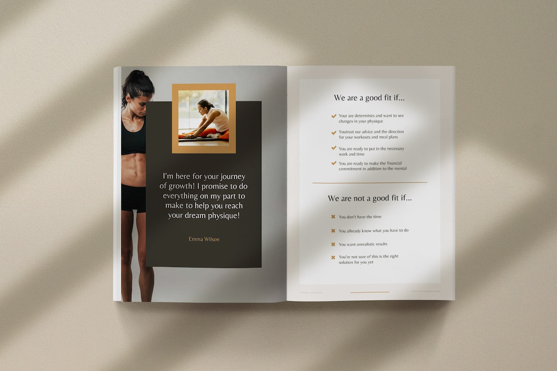 Fitness Client Welcome Kit CANVA / Fitness Coach Templates / - Etsy