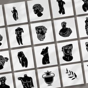 Antique Illustration SVG Kit / Antique Statue Illustrations in SVG ...