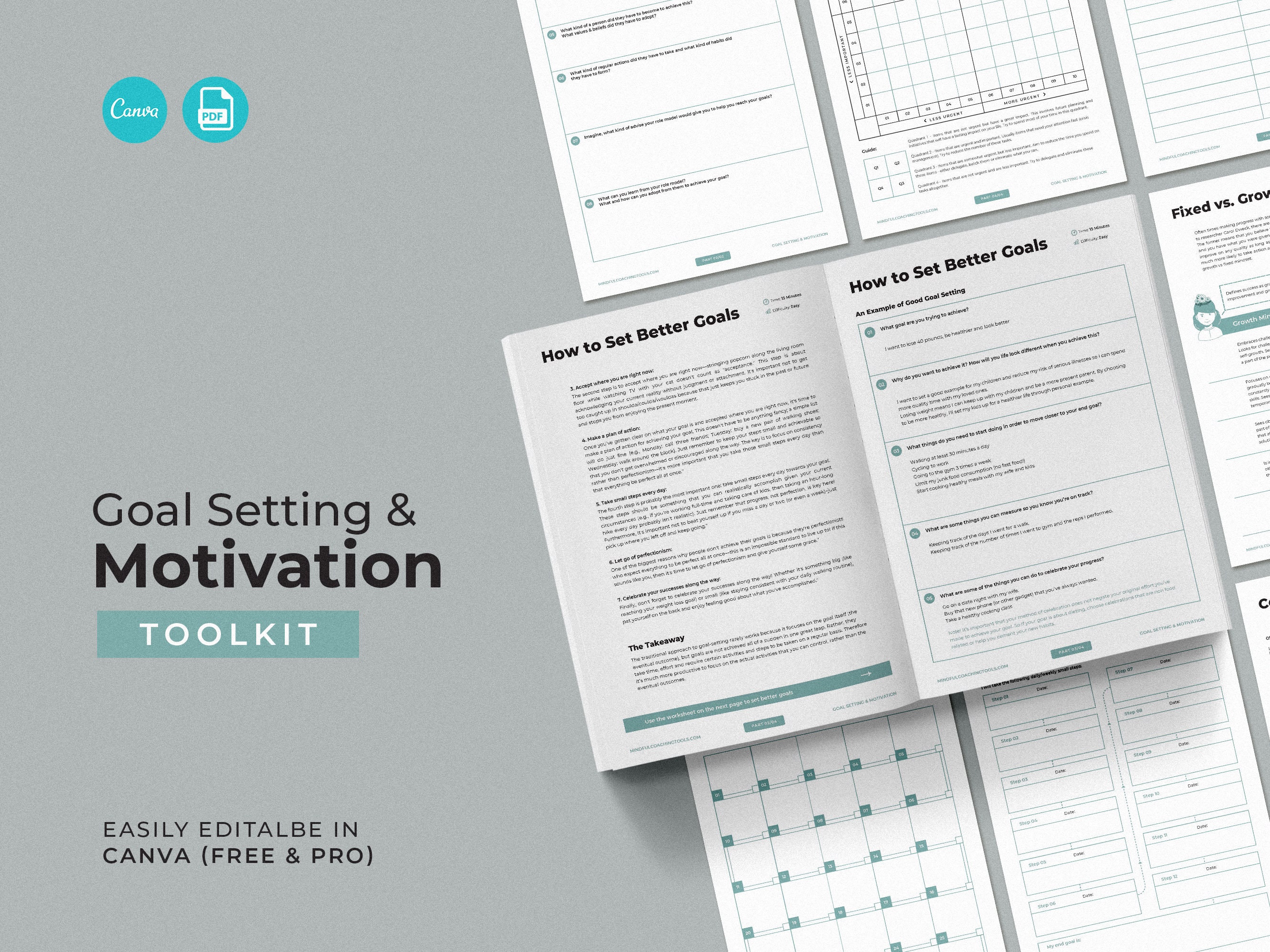 GOAL Setting & Motivation Toolkit / Editable Coaching Tools - Etsy