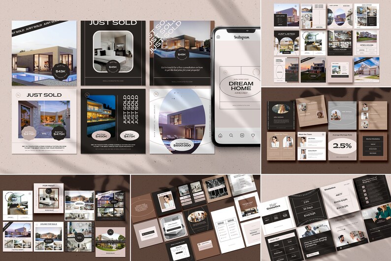 Premium Realtor Social Media Posts / Elegant Real Estate Instagram ...