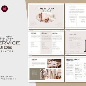Studio Client Welcome & Pricing Kit for Canva and Indesign / Branding ...