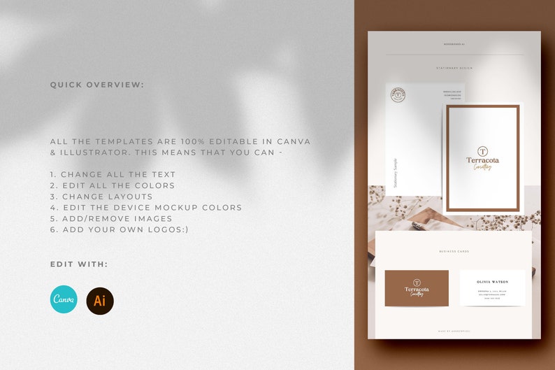 Brand Sheets for Canva & Illustrator / Brand Sheets / Brand | Etsy