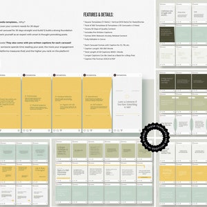 Mental Health & Mindset Instagram Templates for CANVA / Carousel ...