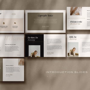 Aesthetic Ecourse Slide Deck CANVA / E-course Slides / Canva Template ...