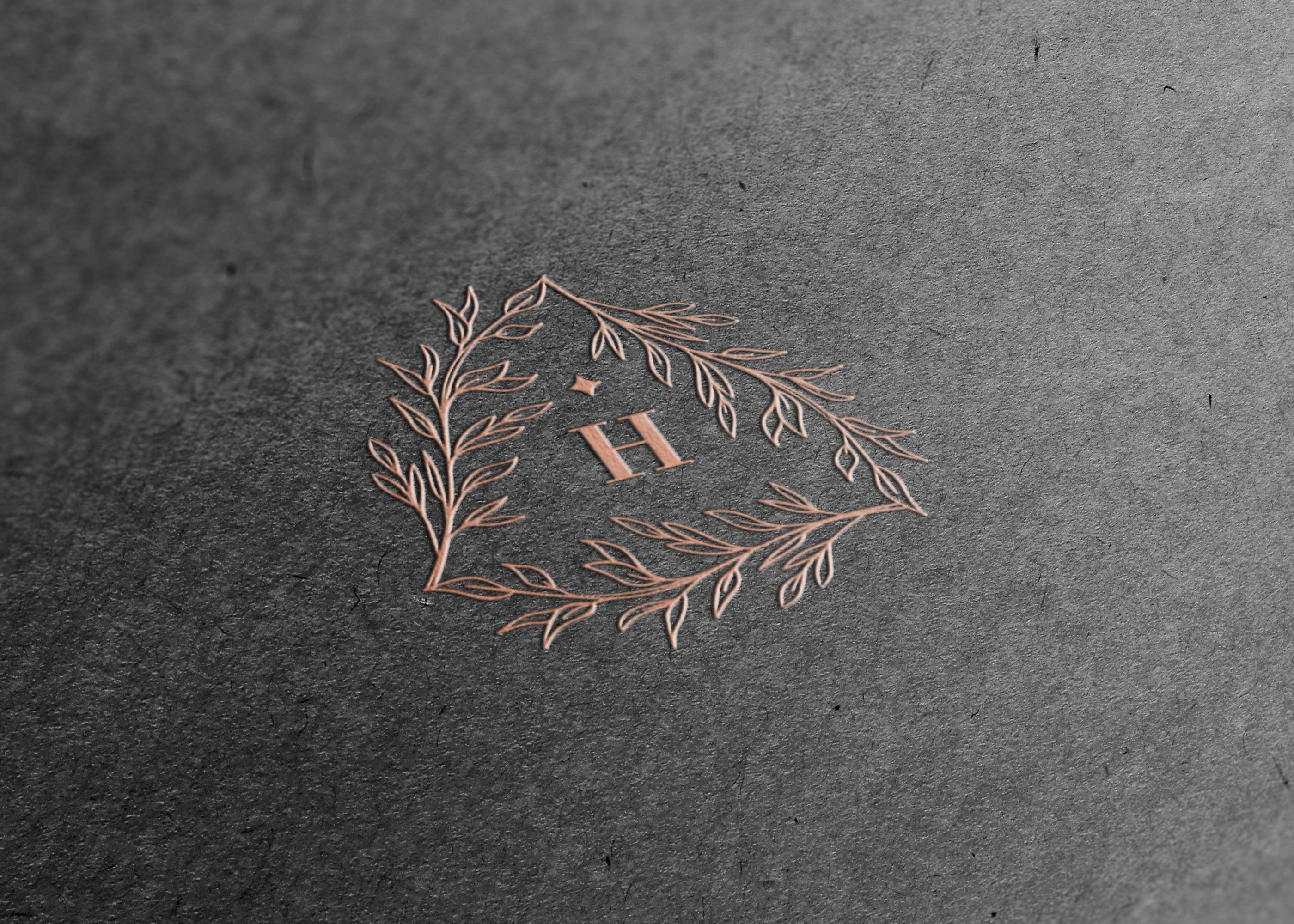 Flower Frame Logo Design, Instant Download Logo, DIY Logo, Botanical ...